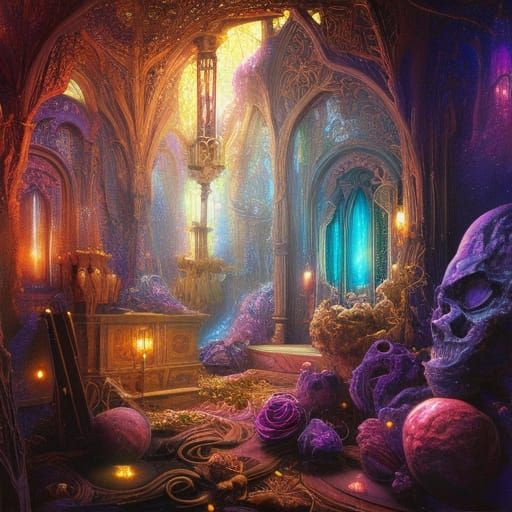 fantasy Crystal shop - AI Generated Artwork - NightCafe Creator