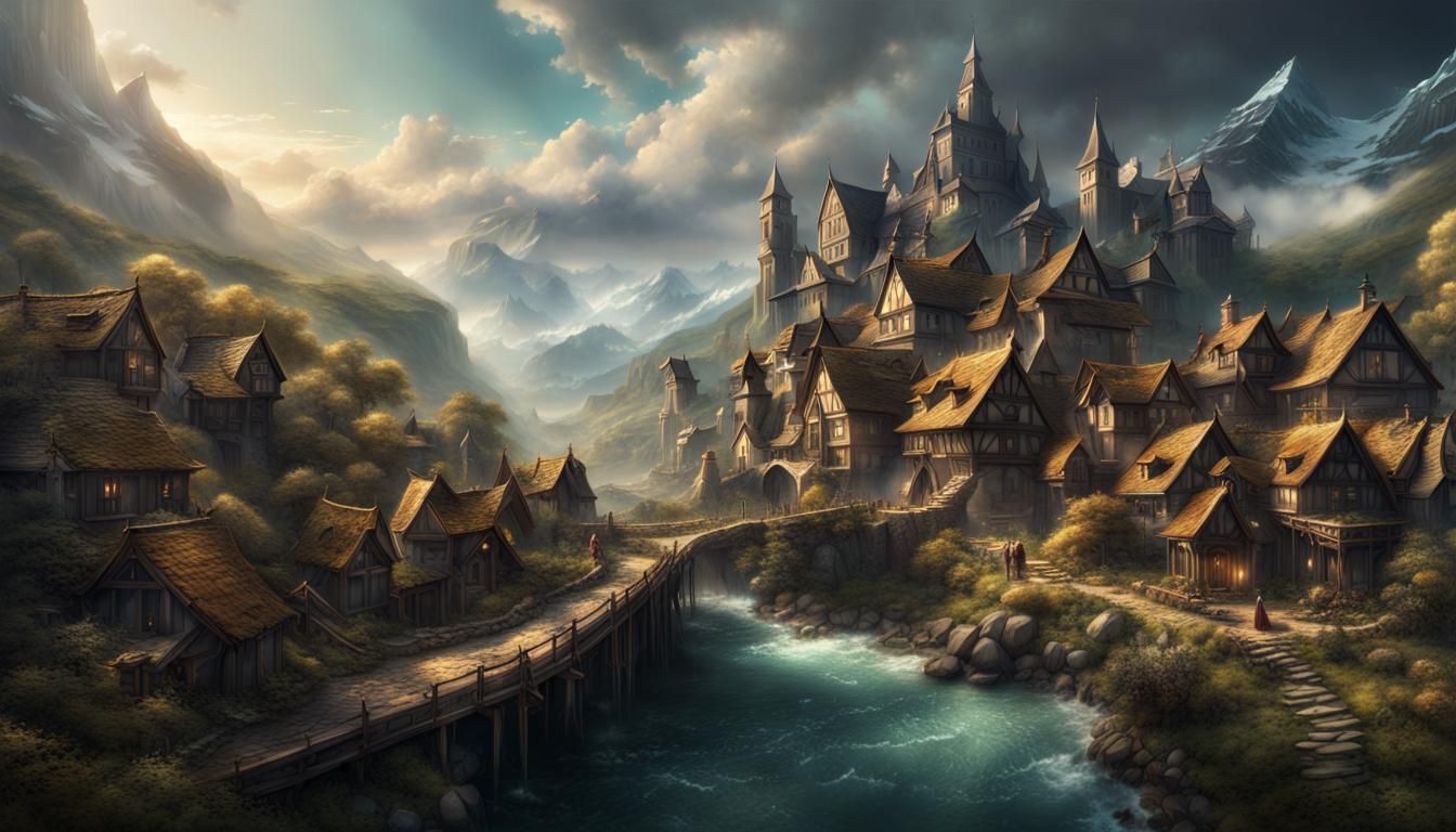 village - AI Generated Artwork - NightCafe Creator