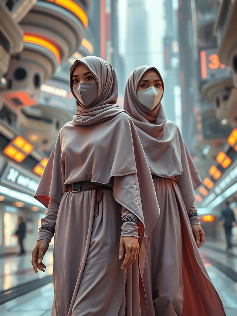 Stroll at Aurora Prime 🌌🚀🧕🌸🌿💚