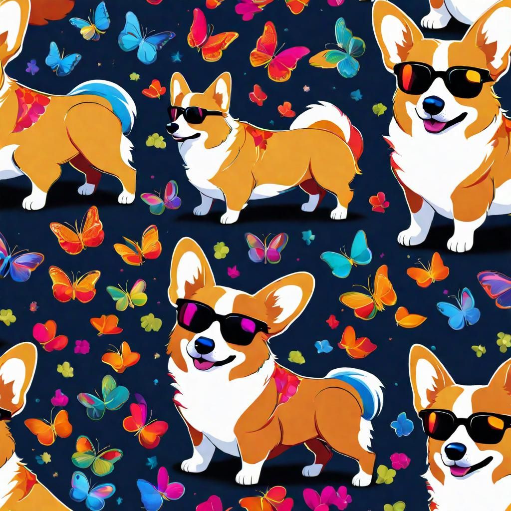 Rad Corgis - AI Generated Artwork - NightCafe Creator