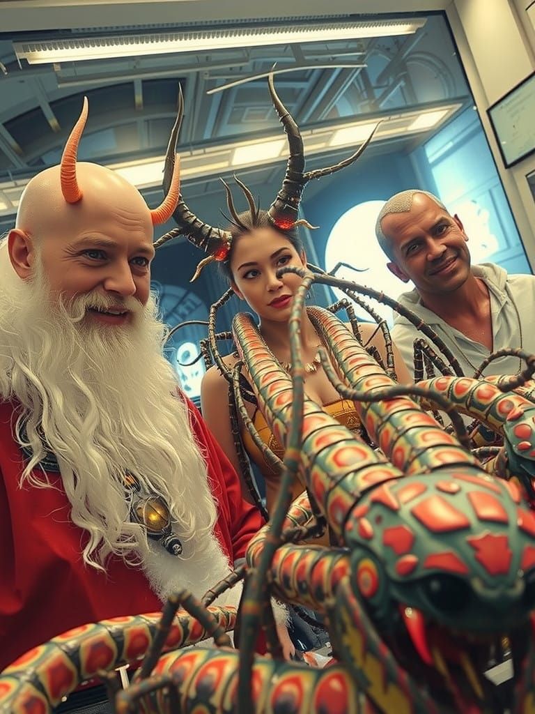 DMT God Surrendering Power in a Psychedelic Realm - AI Art