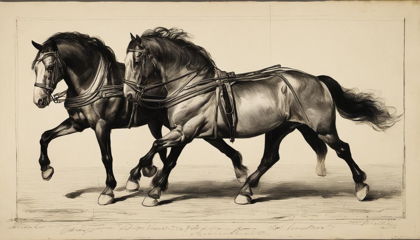 Alexandre-Gabriel Decamps,Two Draft Horses, 1830, National Gallery of ...