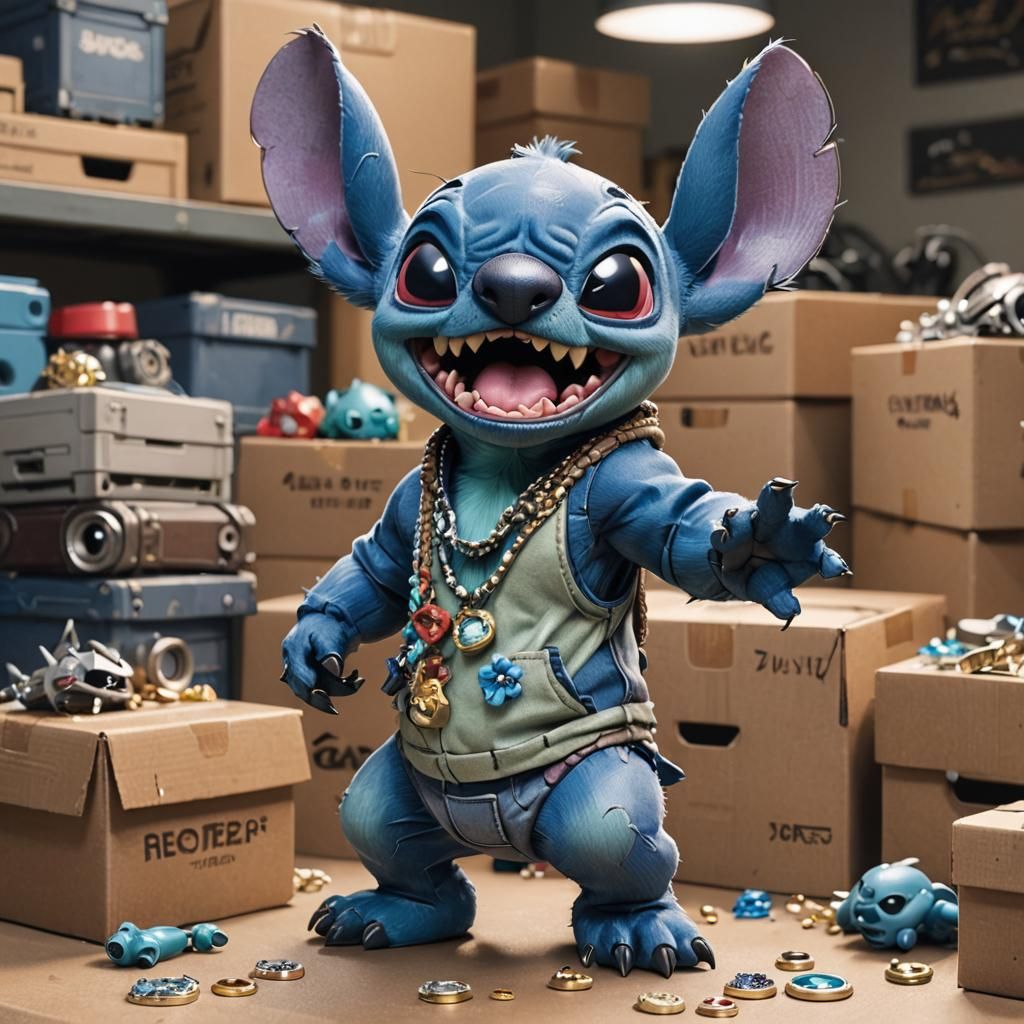 Stitch gets angry at the moving company after his jewelry gets stolen ...