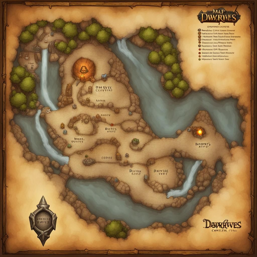Dwarvern Map - AI Generated Artwork - NightCafe Creator