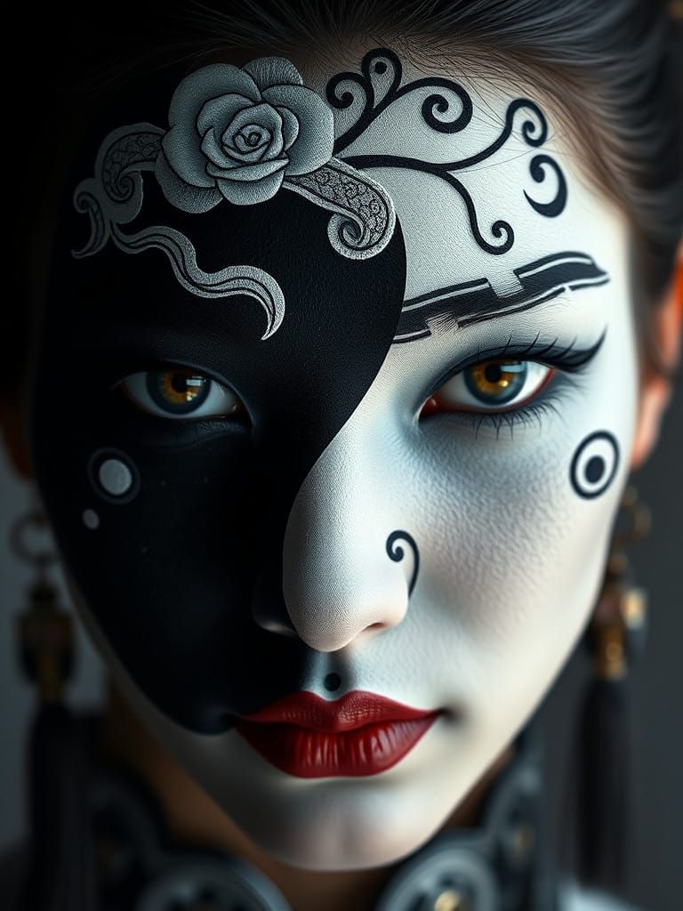 Yin-Yang Face Paint - Yin-Yang Face Paint