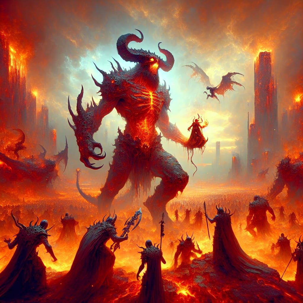 Hellscape Demon - AI Generated Artwork - NightCafe Creator