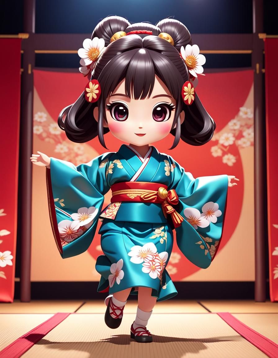 Sakura, the Graceful Chibi Dancer - AI Generated Artwork - NightCafe ...