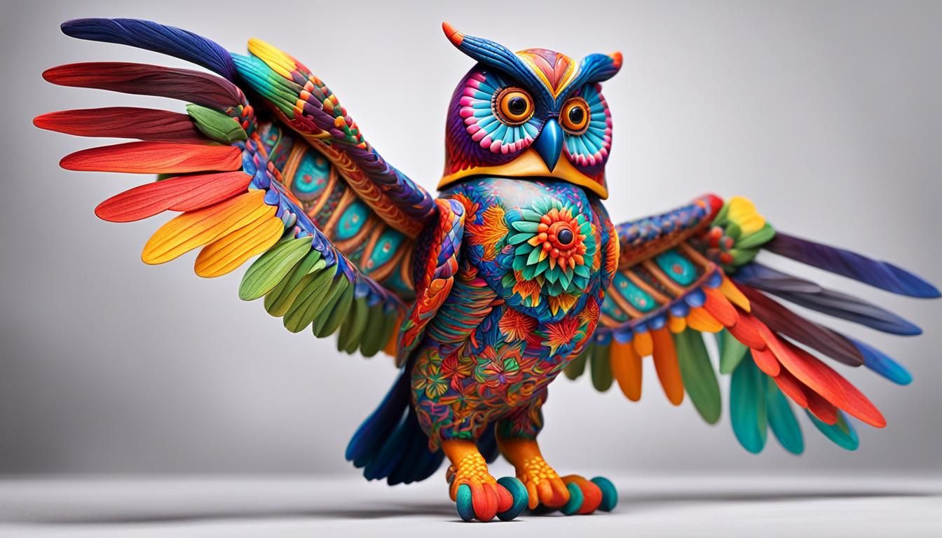 Owl - Mexican alebrije - AI Generated Artwork - NightCafe Creator