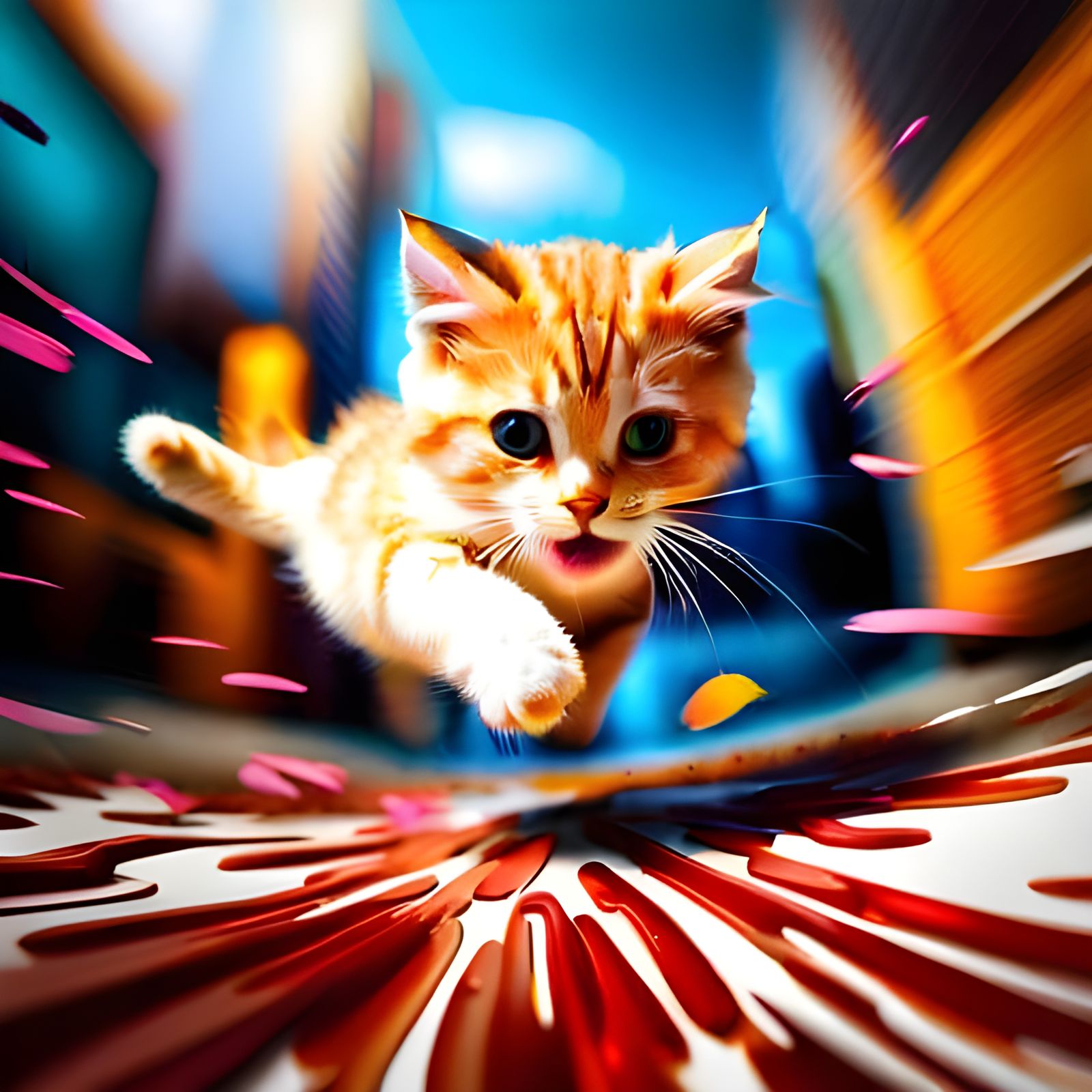 Kitty playtime - AI Generated Artwork - NightCafe Creator