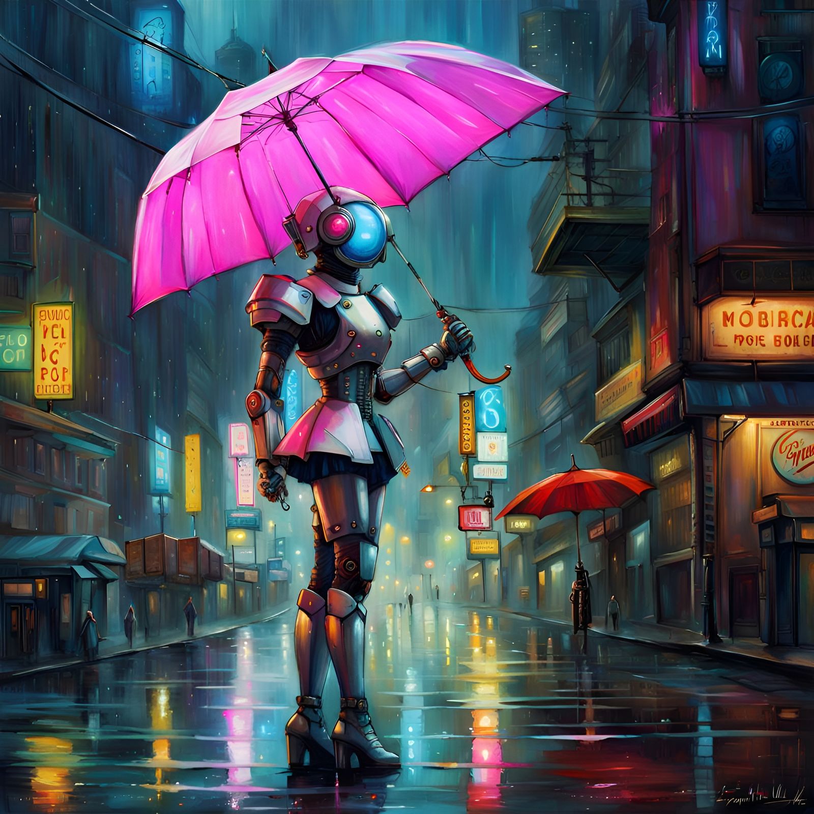 My robot girlfriend - AI Generated Artwork - NightCafe Creator