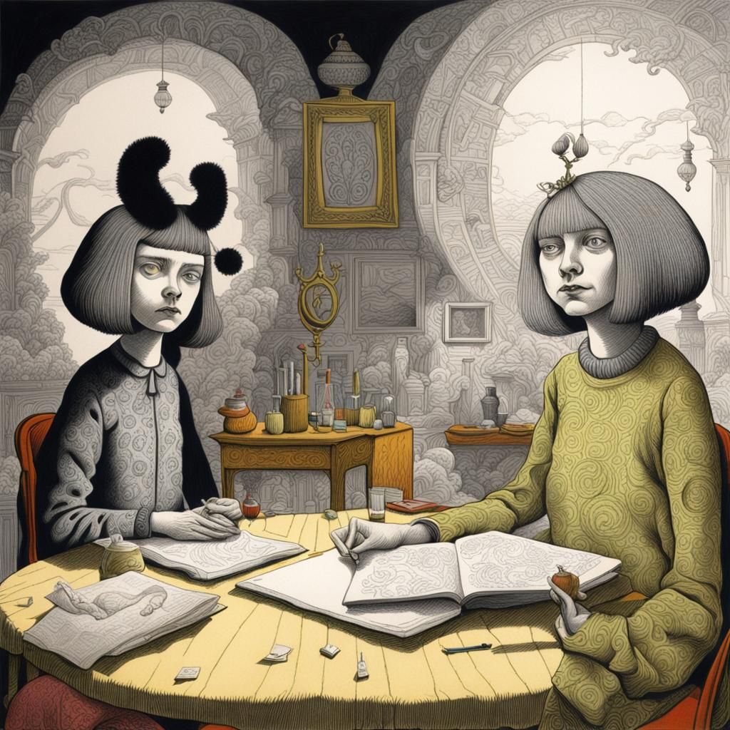 Two sisters - AI Generated Artwork - NightCafe Creator