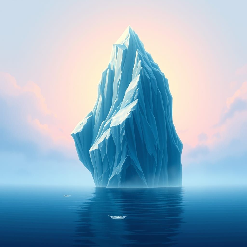 iceberg - Ethereal Iceberg in Anime-Inspired Art