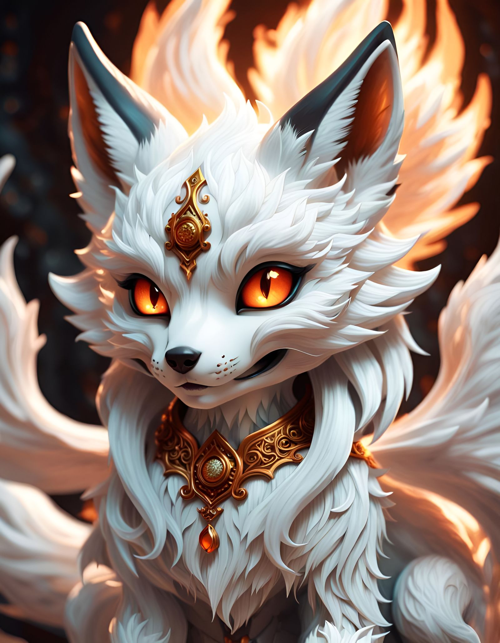 Shiroi kitsune … - AI Generated Artwork - NightCafe Creator