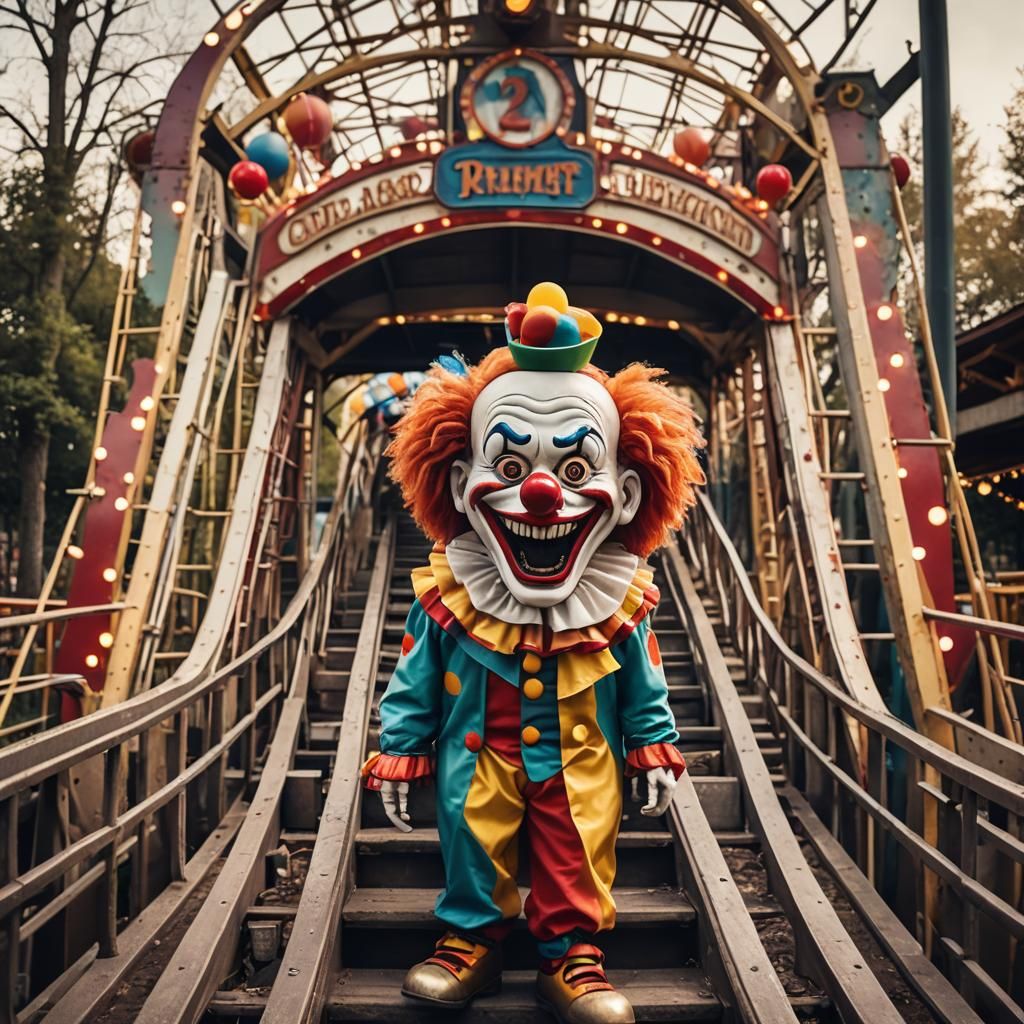 Fun Fair Clown - AI Generated Artwork - NightCafe Creator