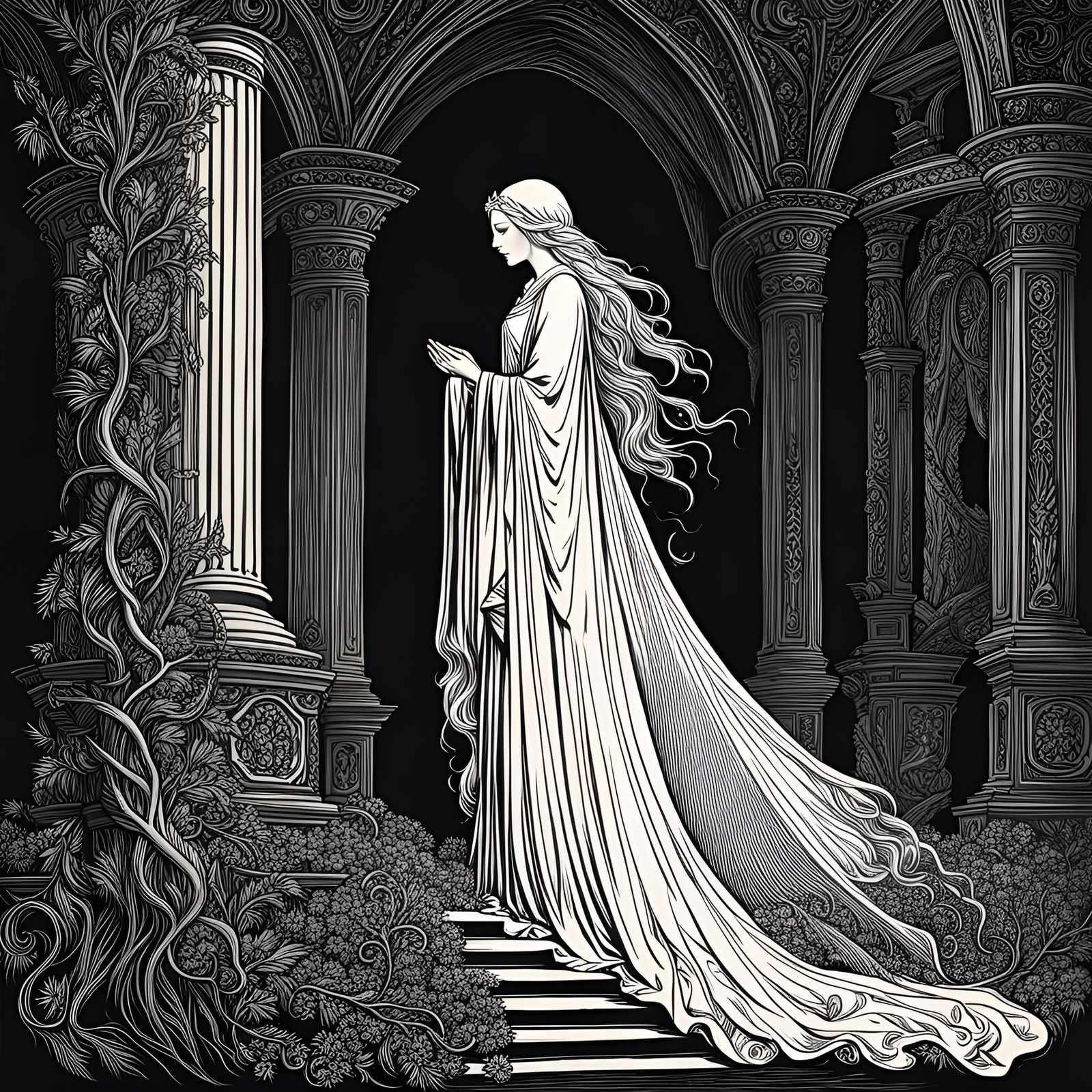 Whom the Angels named Lenore - AI Generated Artwork - NightCafe Creator