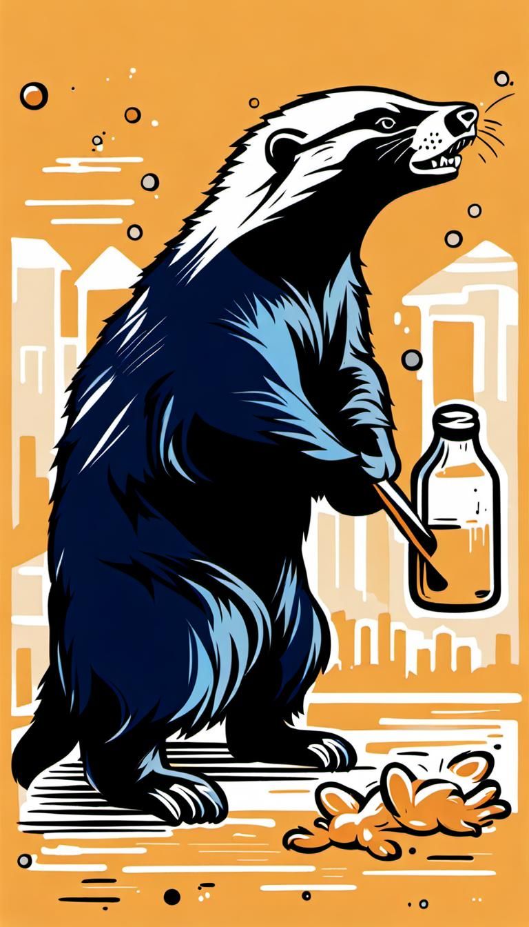 Blue Badger - AI Generated Artwork - NightCafe Creator