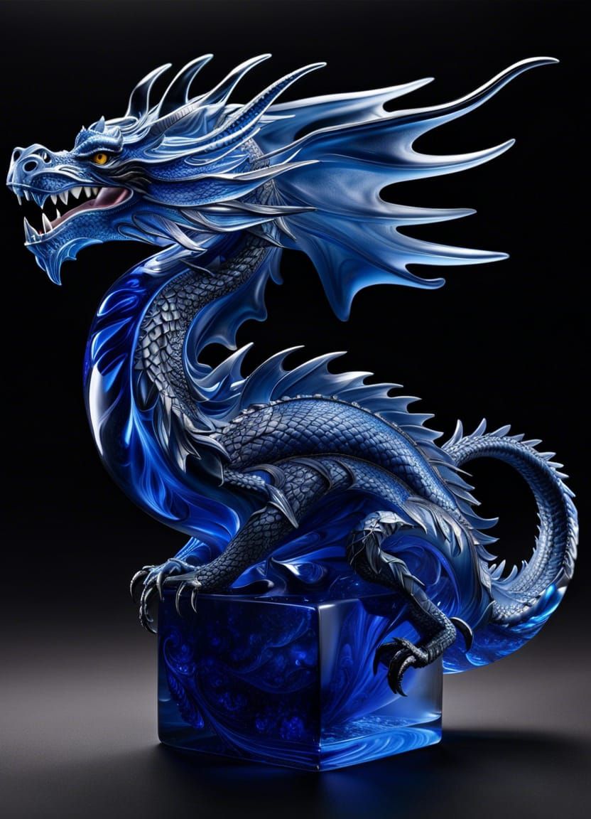 💙🐉 The Blue Dragon 🐉💙 - AI Generated Artwork - NightCafe Creator