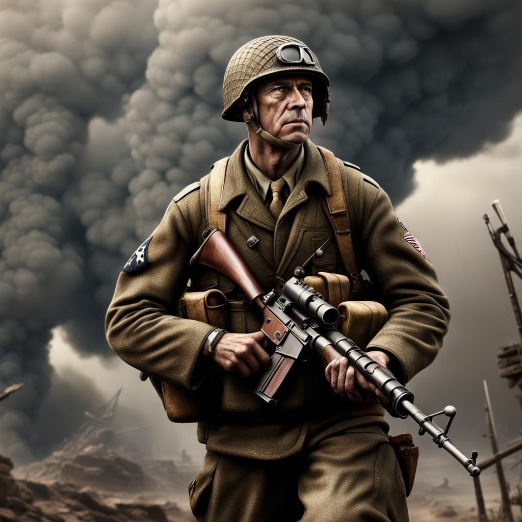 WWII Soldier - AI Generated Artwork - NightCafe Creator