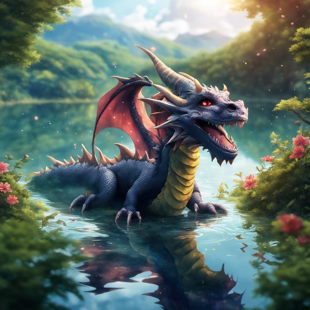 Dragon's hangout - AI Generated Artwork - NightCafe Creator