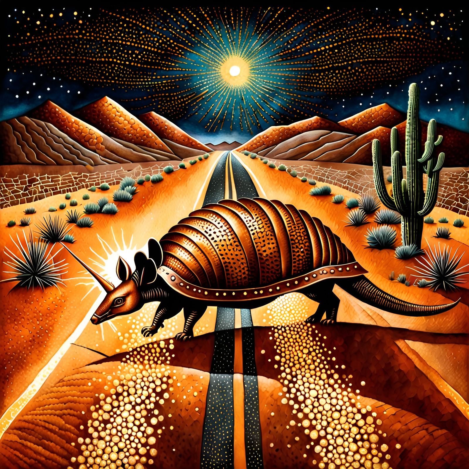 Armored armadillo - AI Generated Artwork - NightCafe Creator