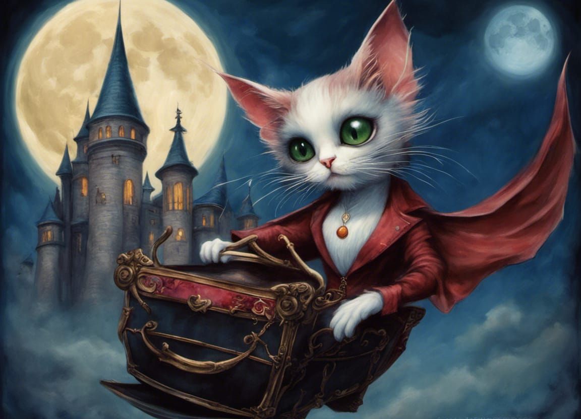 Vampire Cat. - AI Generated Artwork - NightCafe Creator