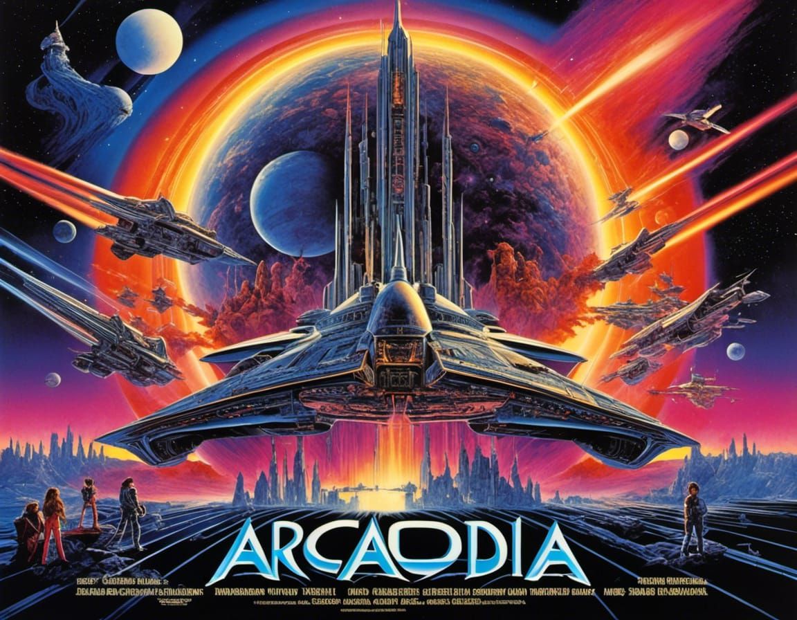 Movie poster - scifantasy ARCADIA - AI Generated Artwork - NightCafe ...