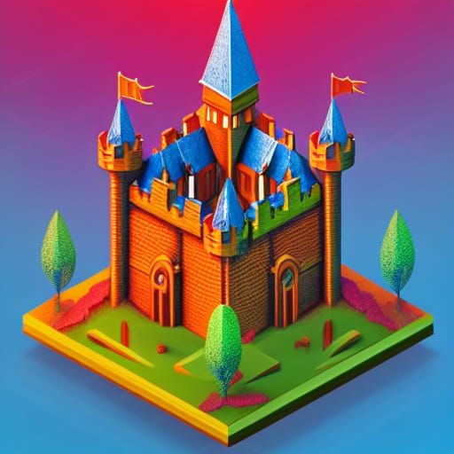 Isometric Island V15 - AI Generated Artwork - NightCafe Creator