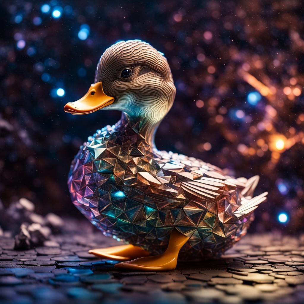 Glitter Duck - AI Generated Artwork - NightCafe Creator