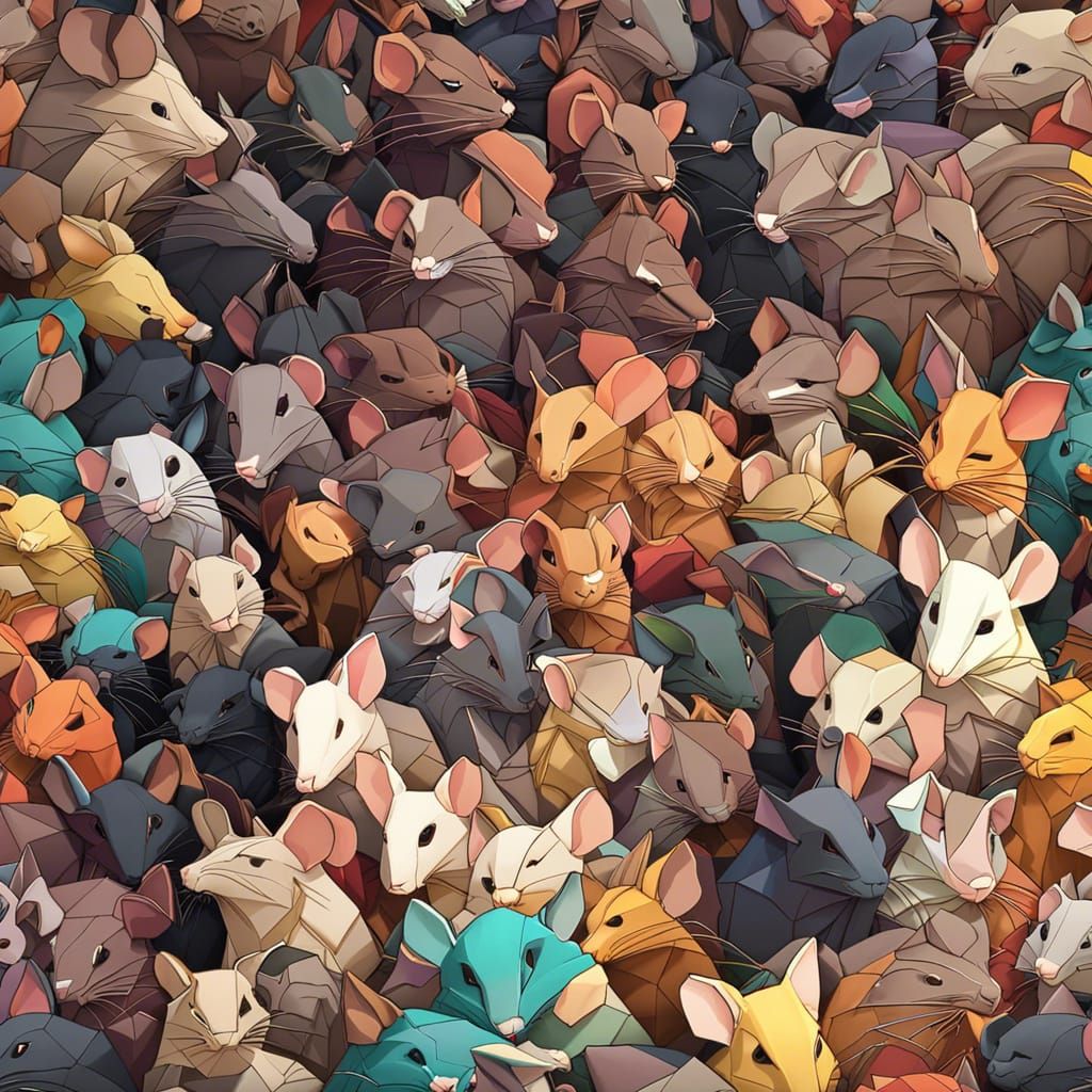 Tons of rats crowded, rats, vemin ratd, group photo, faces. splash art ...