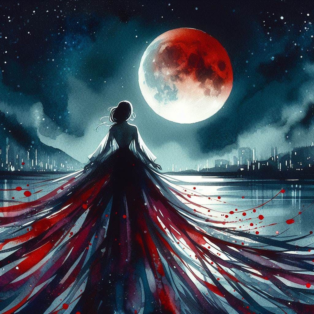 Bloodmoon Fantasy - AI Generated Artwork - NightCafe Creator
