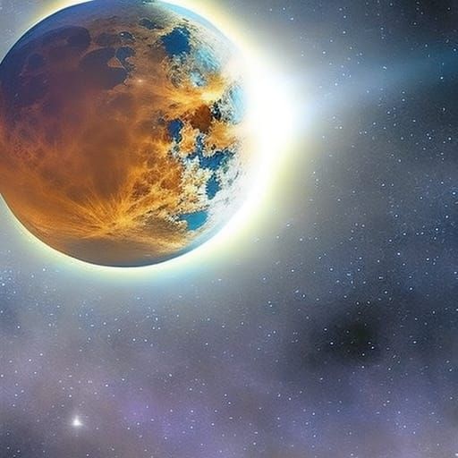 Create a unique and captivating visual representation of planets in ...