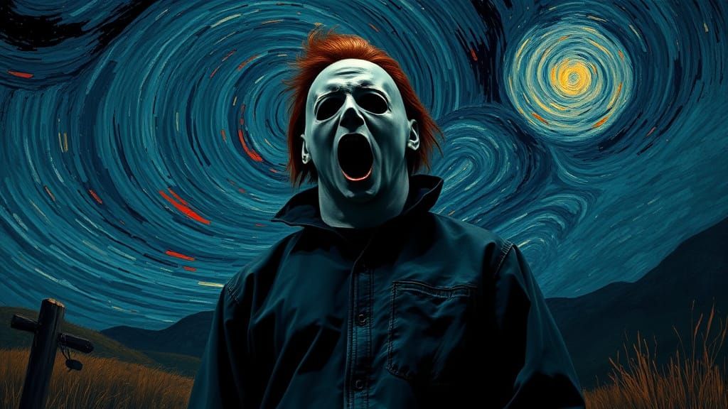 Michael Myers In My Version Of Van Gogh's Scream