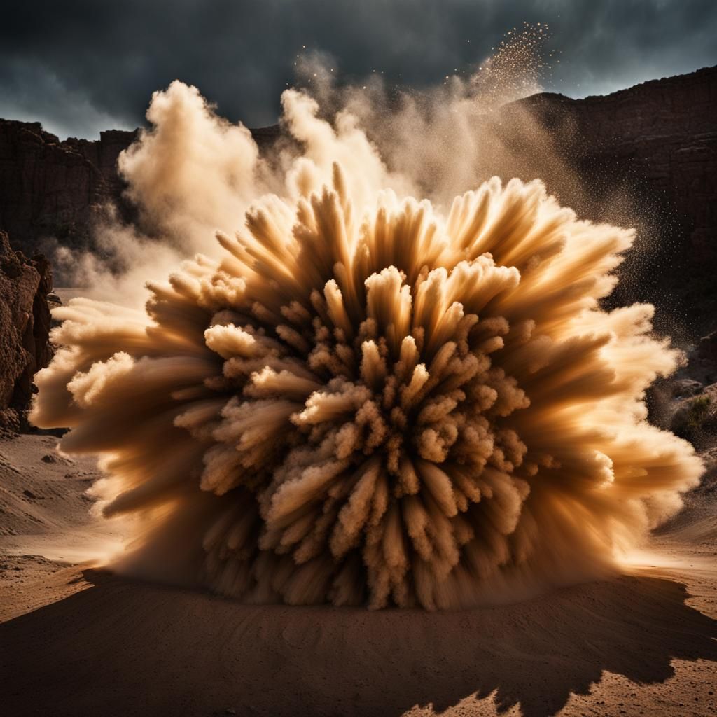 Dust explosion Flash - AI Generated Artwork - NightCafe Creator
