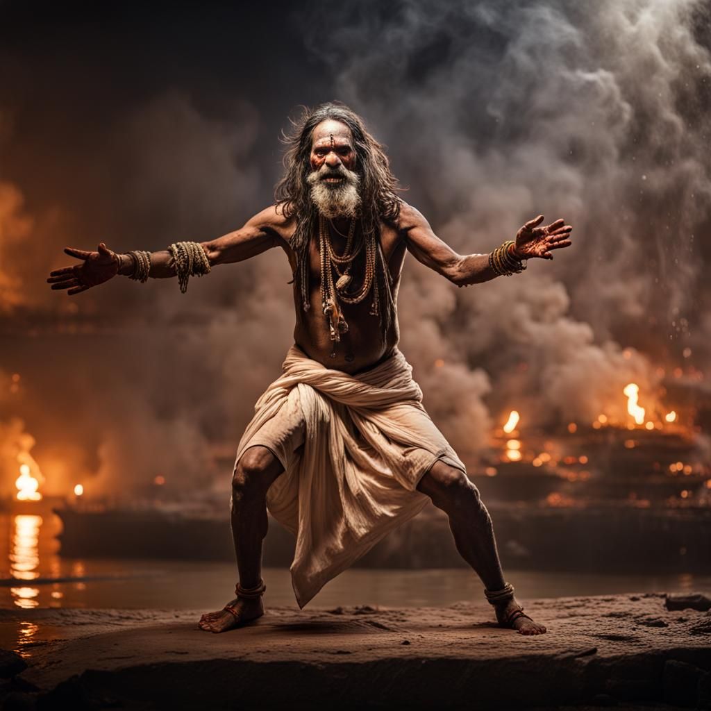 An Indian Aghori Yogi Baba - AI Generated Artwork - NightCafe Creator
