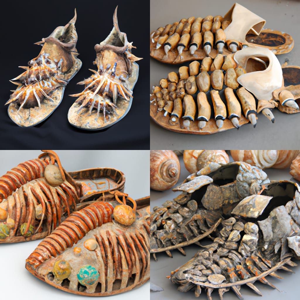 shoes made out of trilobite shells - AI Generated Artwork - NightCafe ...