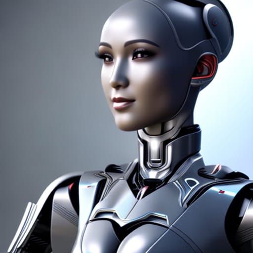 High-advanced technology personal humanized female robot - AI Generated ...