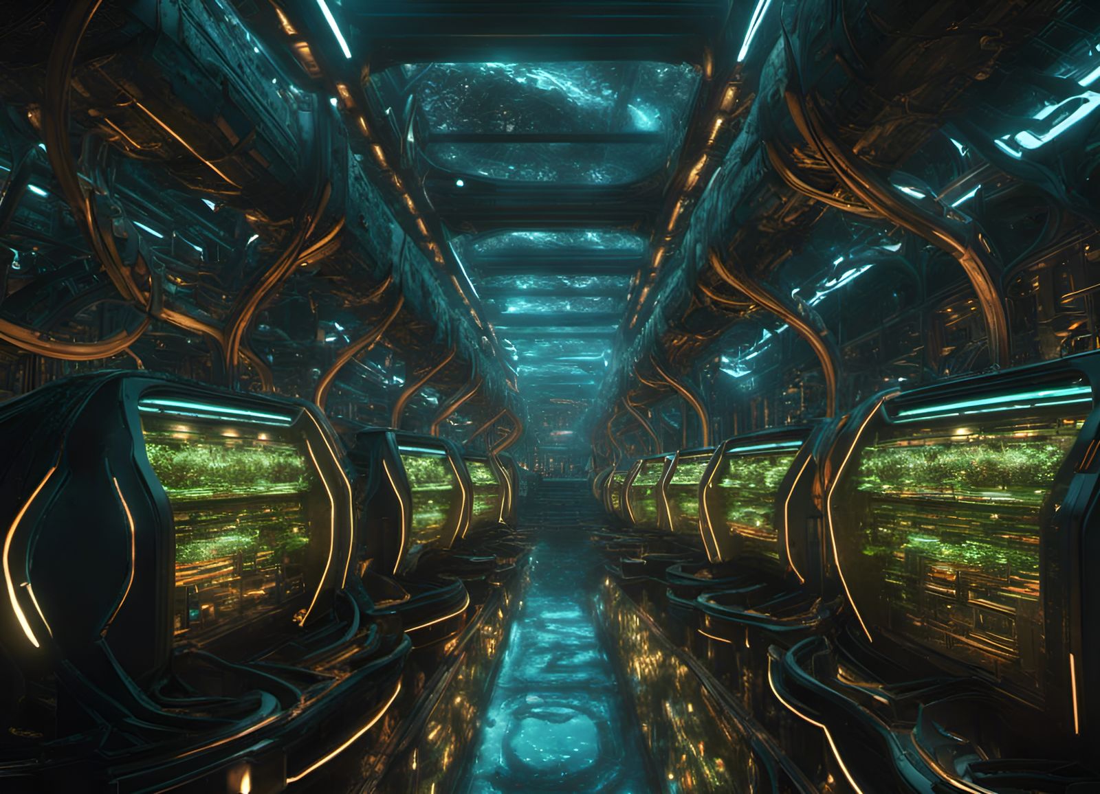 Biopunk Supercomputer I - AI Generated Artwork - NightCafe Creator