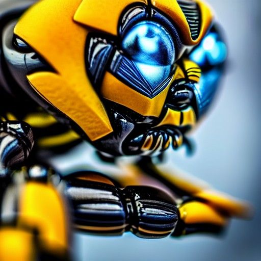 autobot bumblebee as a bumble bee, macro photography - AI Generated ...