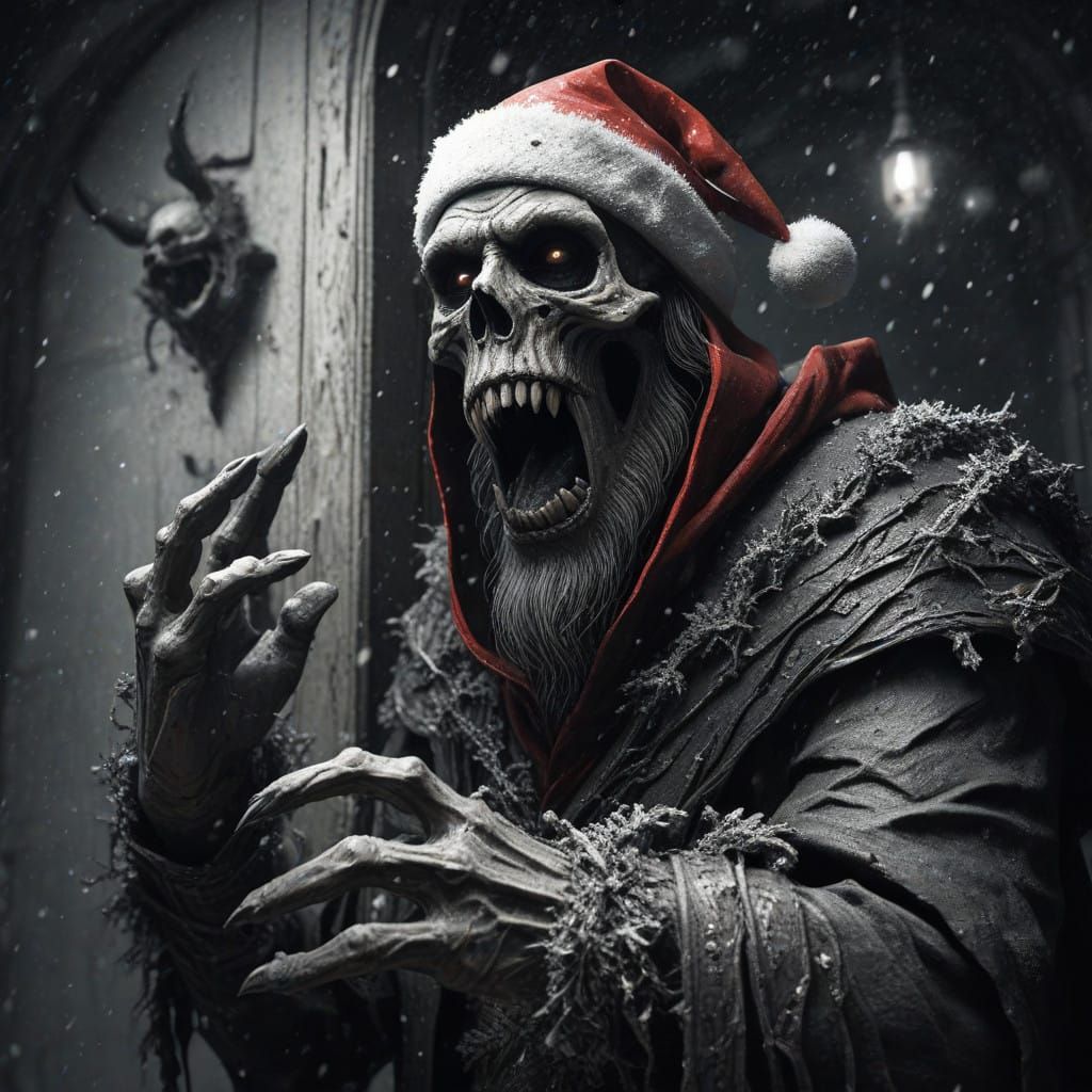 After A Tough Night for Santa - Macabre Santa Emerges from D...