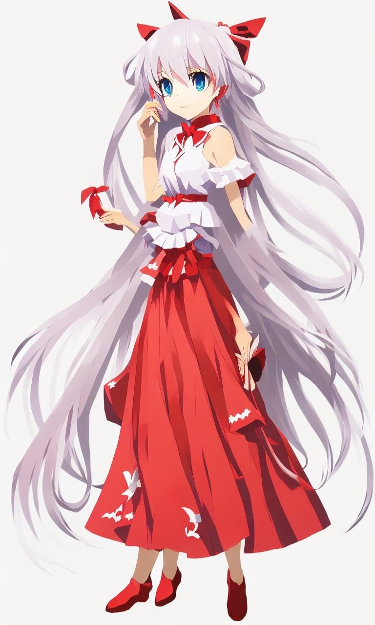 If Fujiwara no Mokou was in Seihou Project - AI Generated Artwork ...