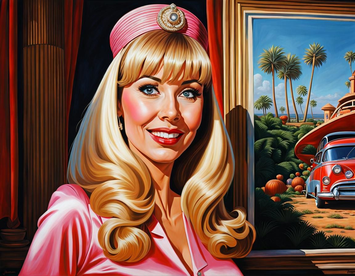Barbara Eden as Jeannie - AI Generated Artwork - NightCafe Creator