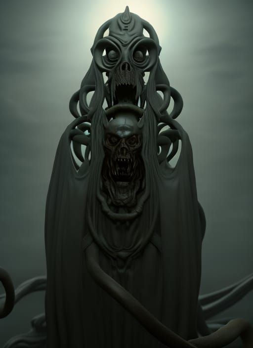 Hideous zombie monster eating eyeballs Zdzisław Beksiński H.R. Giger ...