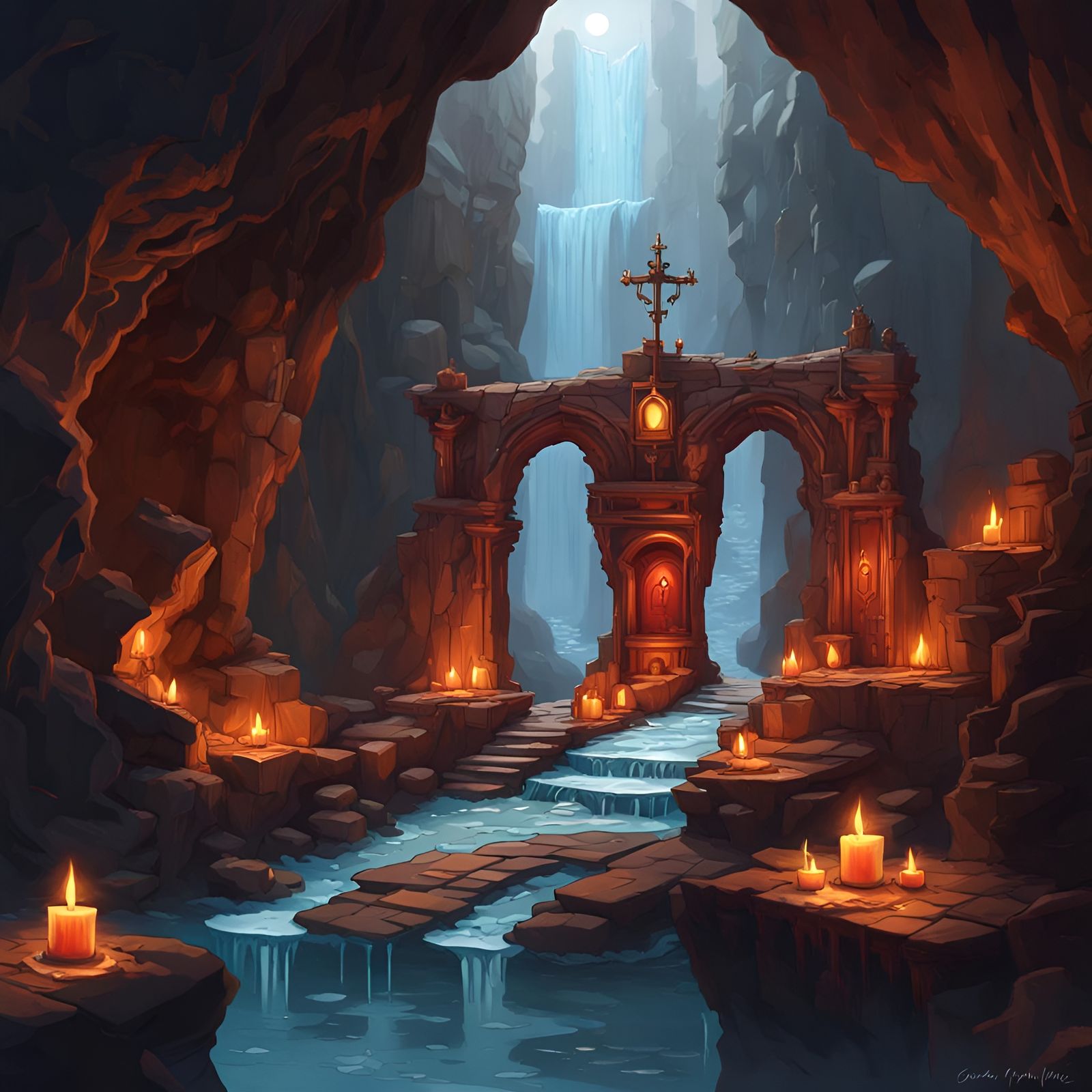 Cavern Arch Shrine. Hidden Secrets. - AI Generated Artwork - NightCafe ...