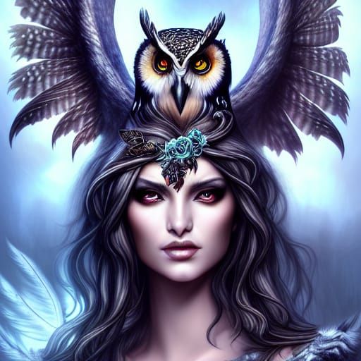 Owl Queen - AI Generated Artwork - NightCafe Creator