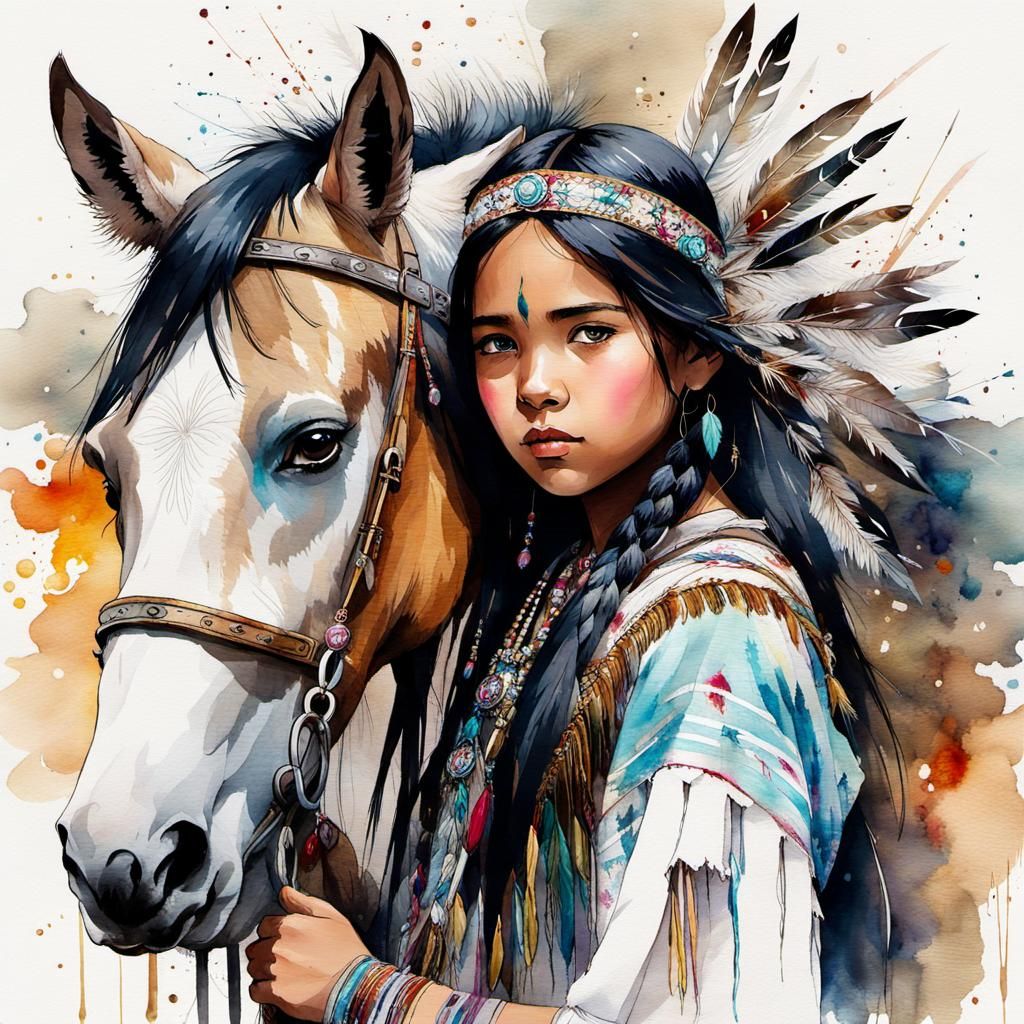 Native-American Princess - AI Generated Artwork - NightCafe Creator