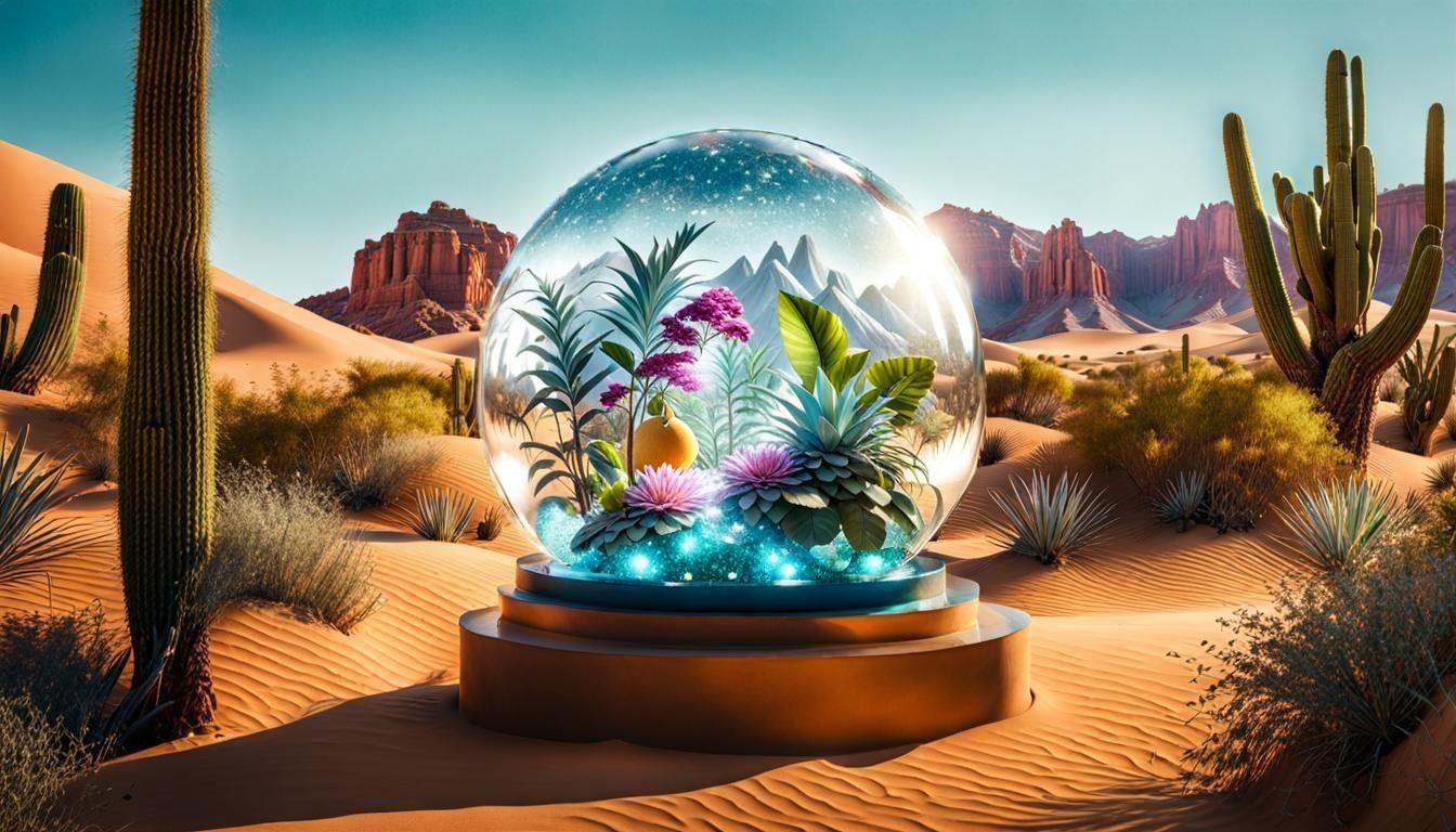 Oasis Globe - AI Generated Artwork - NightCafe Creator