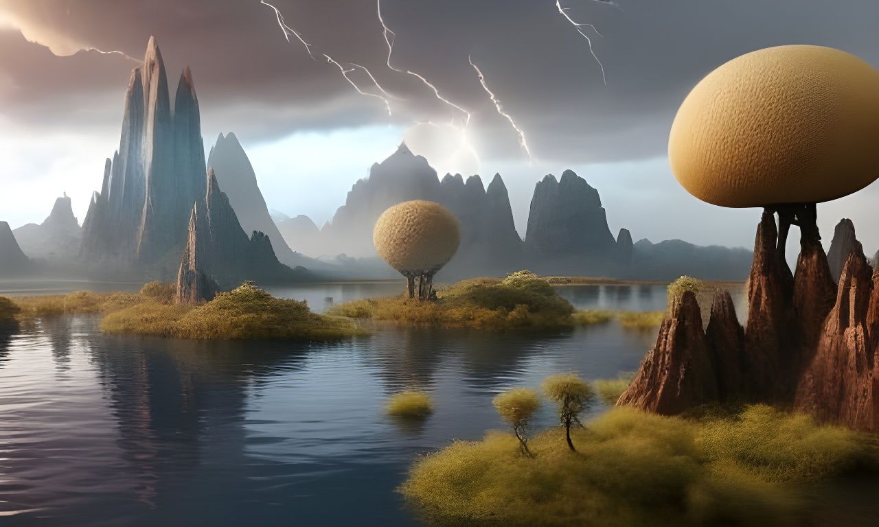 Primordial Landscape - AI Generated Artwork - NightCafe Creator