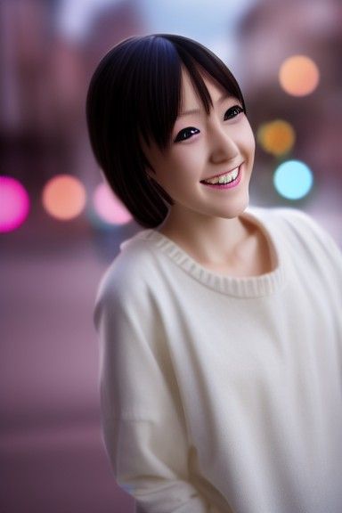 young traditional Japanese girl with a beautiful smile 8K resolution ...