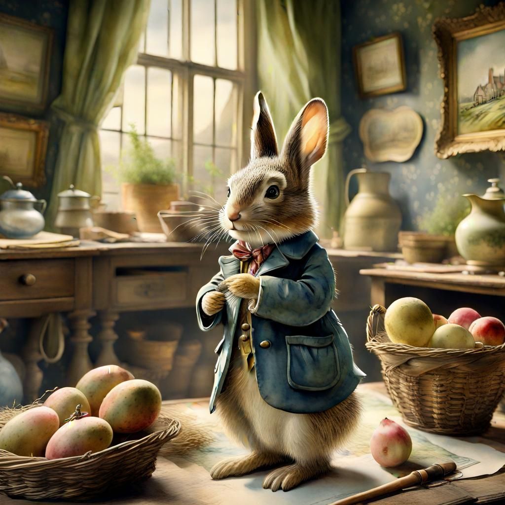 vintage Beatrix Potter style card : r/nightcafe