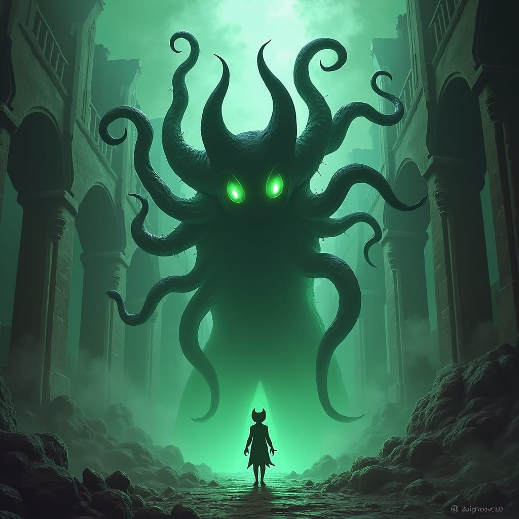 Eldritch Horror Bendy, a Gothic Masterpiece in 4K - AI Art